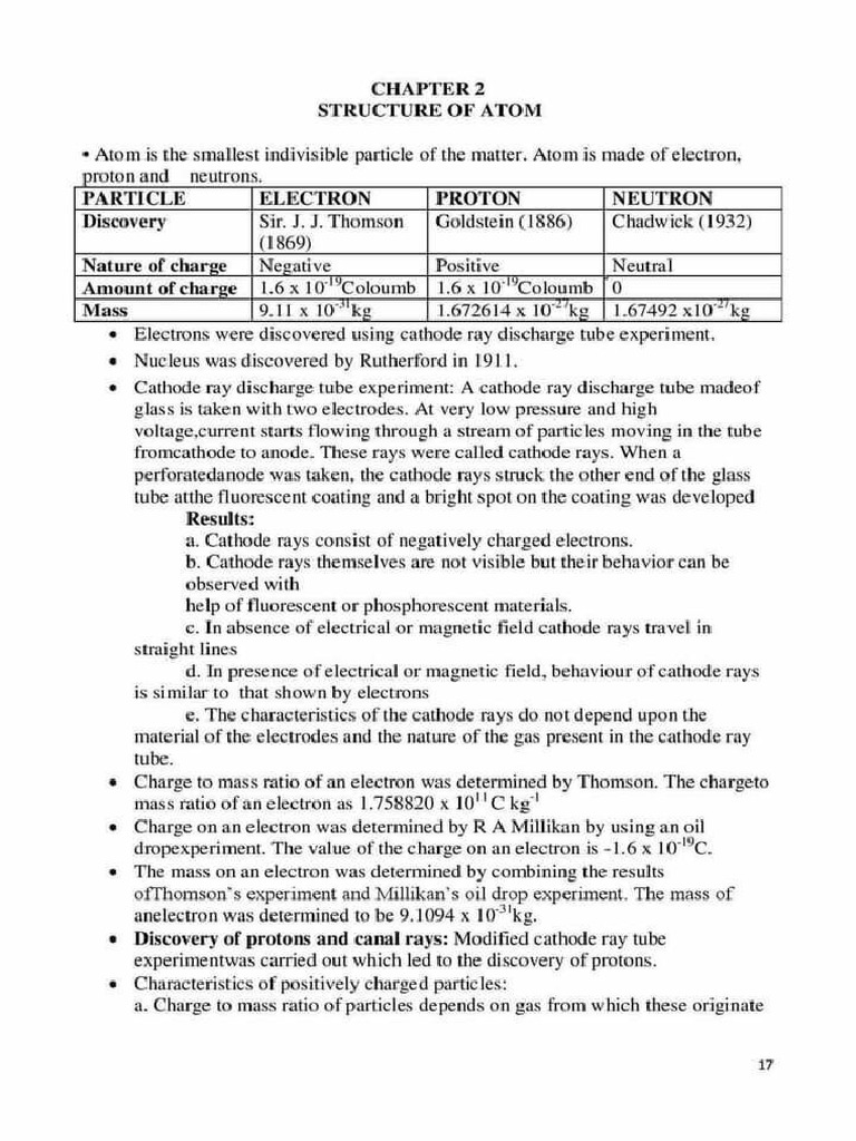 Atomic Structure | PDF