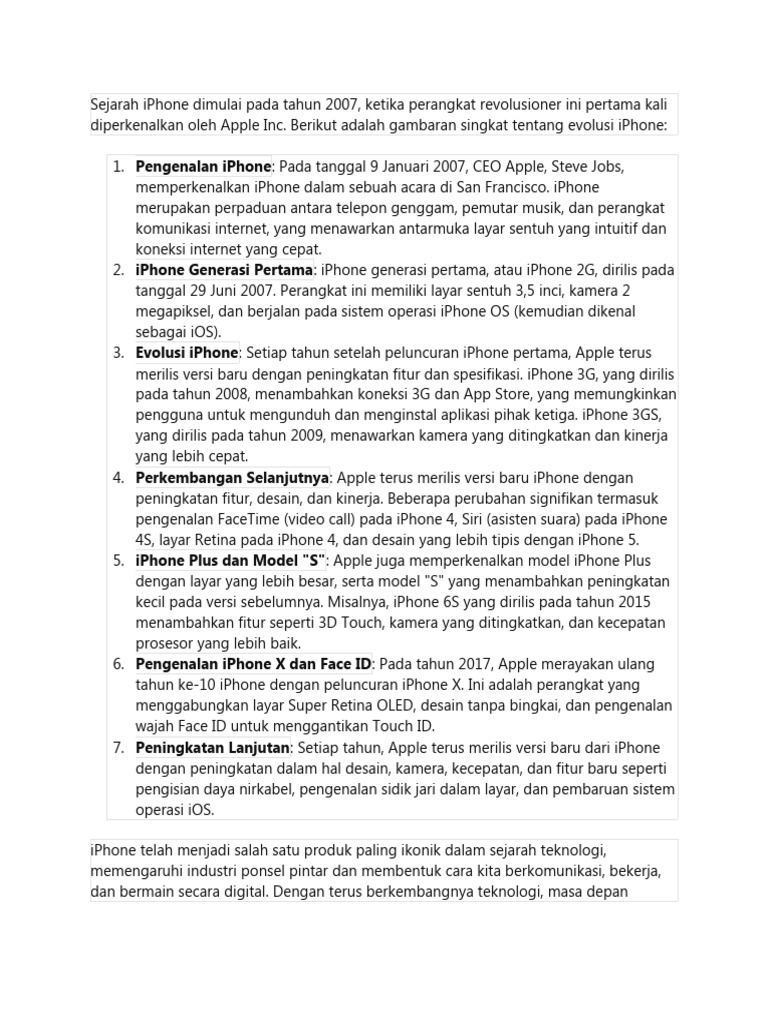 Sejarah Iphone | PDF