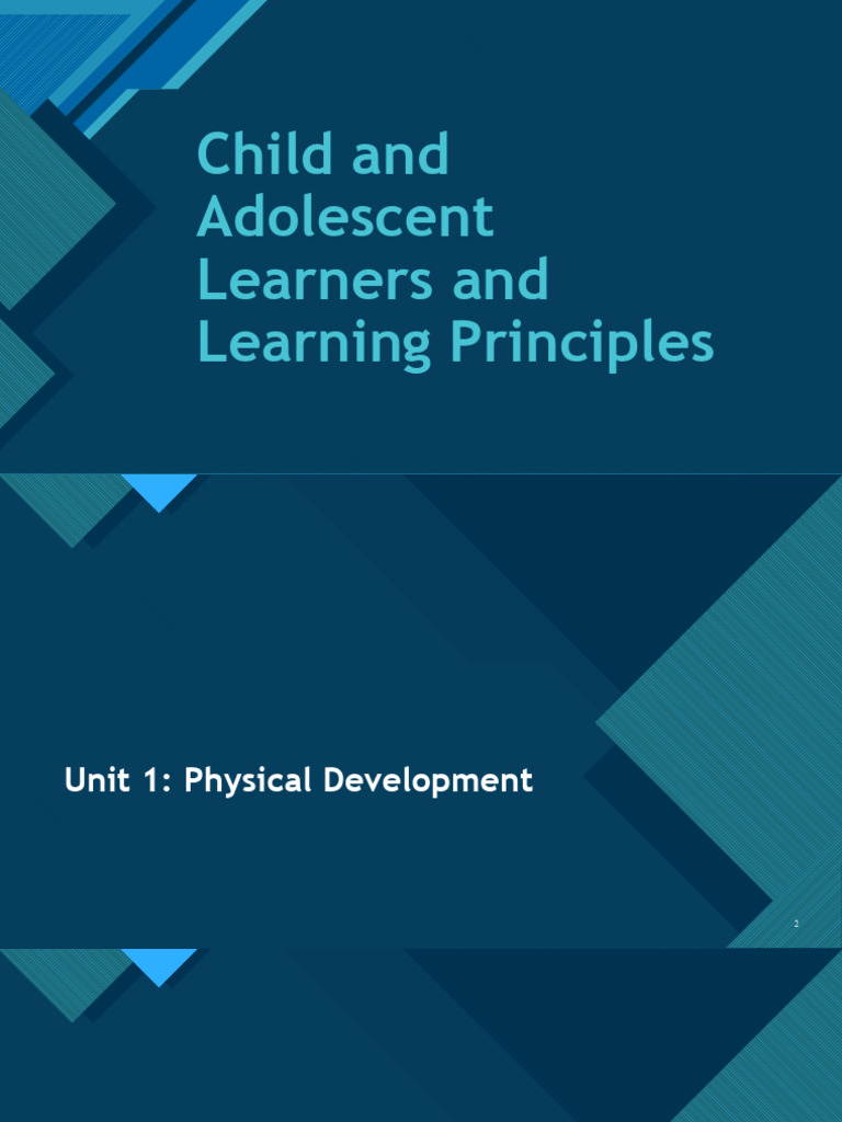 Child and Adolescent Learners and Learning Principles Unit1 Lesson1 | PDF | Cognitive ...