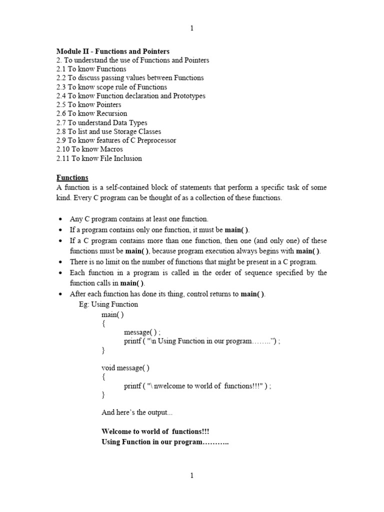 Module_2 | PDF | Parameter (Computer Programming) | Pointer (Computer ... Module_2 | PDF | Parameter (Computer Programming) | Pointer (Computer ...