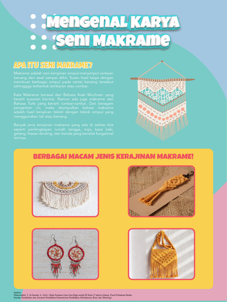 4 Infografis - Mengenal Seni Makrame | PDF