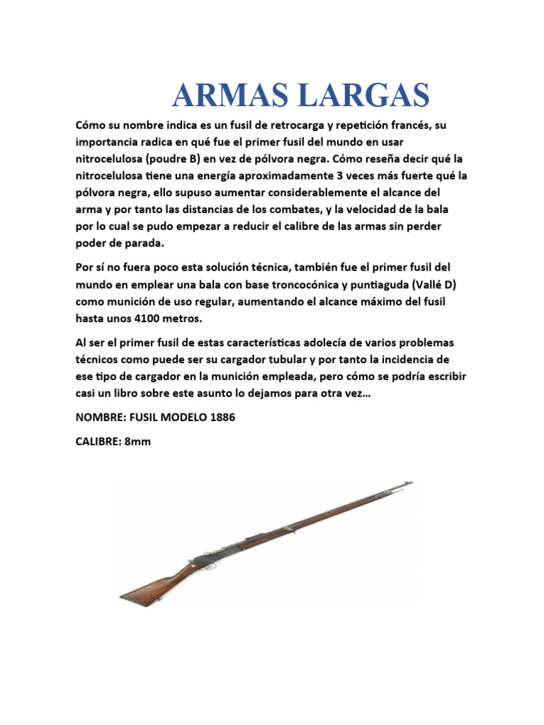 Armas Largas - Nayan | PDF | Rifle | Revista (armas de fuego)