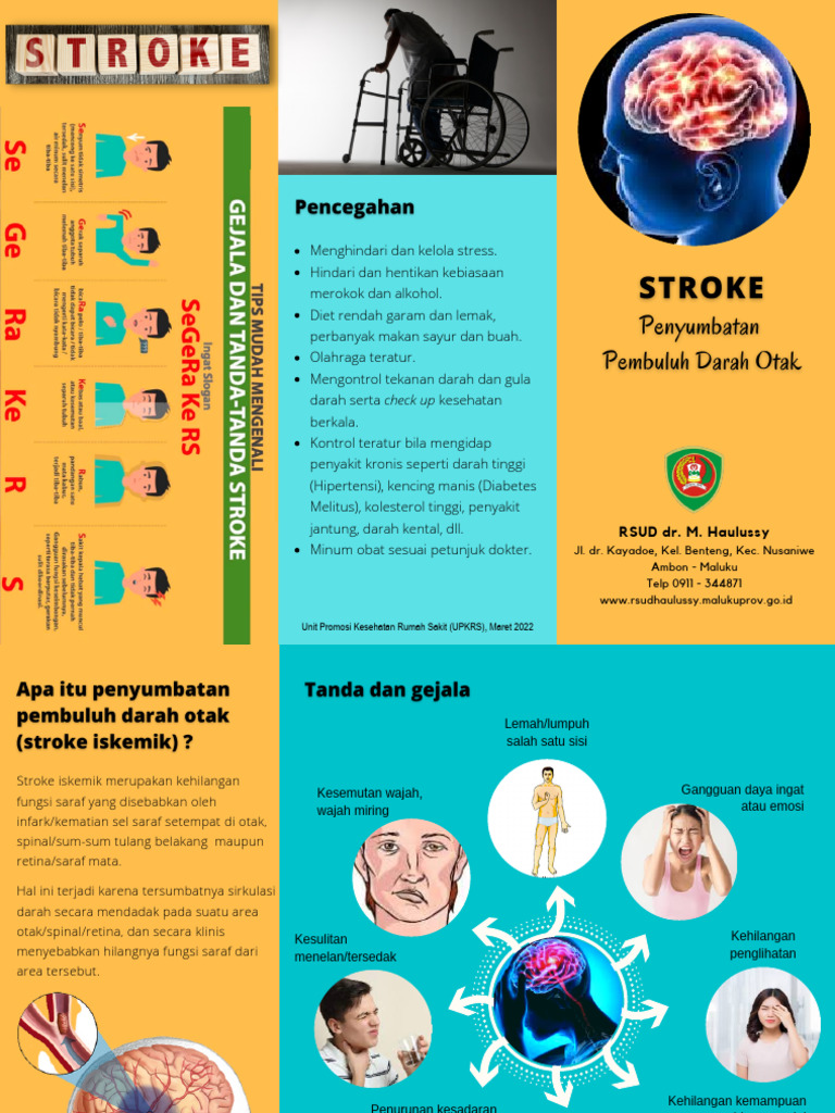 Leaflet - Stroke Penyumbatan - RSUD Dr. M. Haulussy | PDF