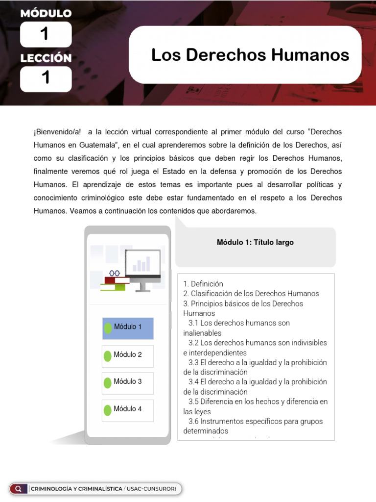 Derechos Humanos en Guatemala: Módulo 1 | PDF | Derechos humanos ...