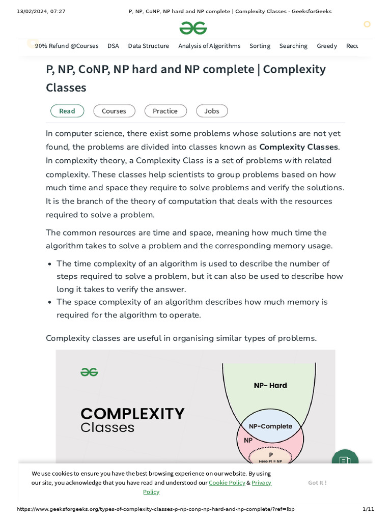 What Is Co NP | Download Free PDF | Computational Complexity Theory | Time Complexity