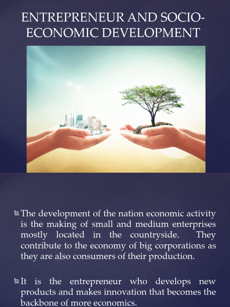 Lecture 3 ENTREPRENEUR AND SOCIO-ECONOMIC DEVELOPMENT | PDF ...
