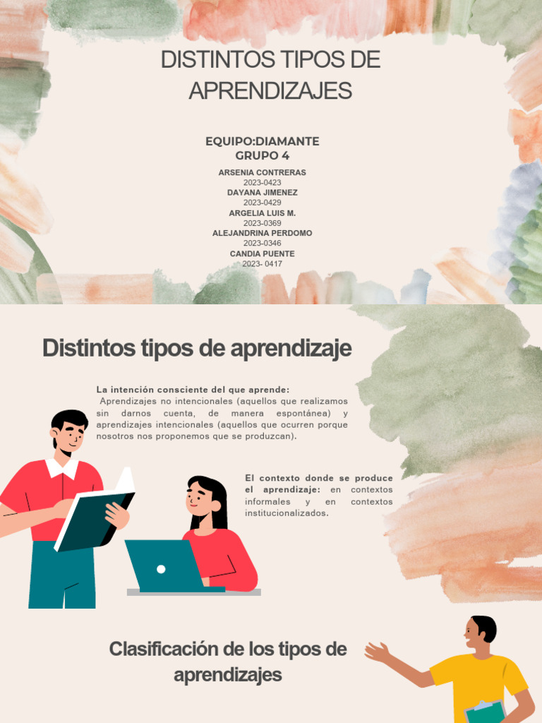 Tipos de Aprendizajes | PDF | Aprendizaje | Información