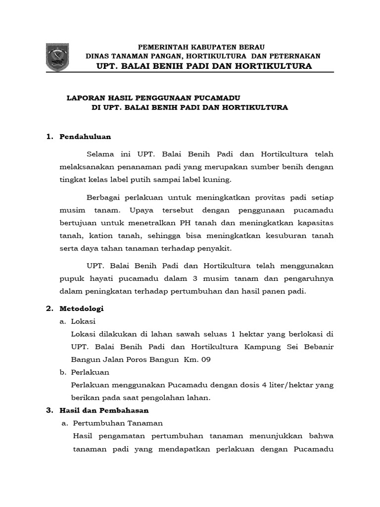 Pucamadu Tingkatkan Hasil Padi | PDF