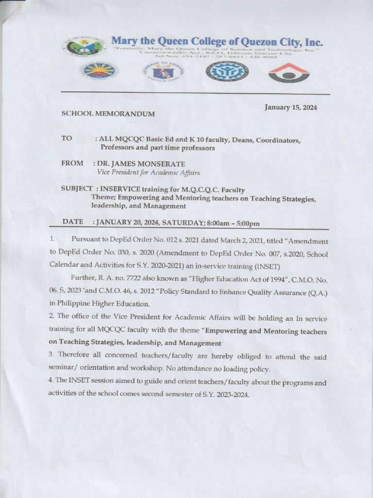 InSet2024 Memo | PDF