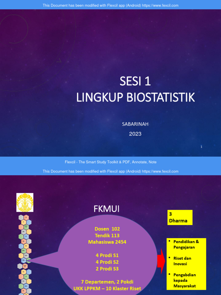Sesi 1 Biostat Dasar 2023 | PDF