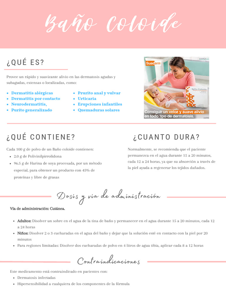 Uso y beneficios del baño coloide | PDF | Medicamentos con receta | Piel