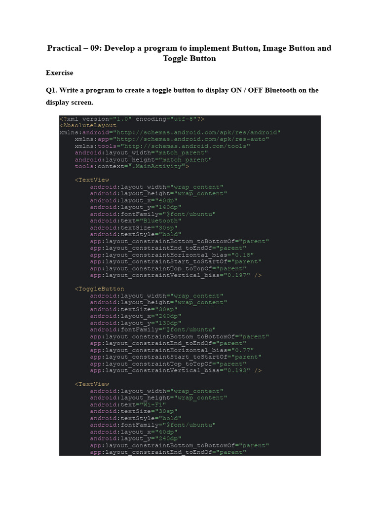 Practical 9 | PDF | Android (Operating System) | Smartphone