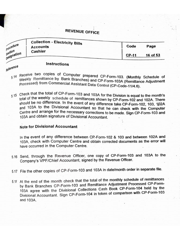 Accounts Section in | PDF