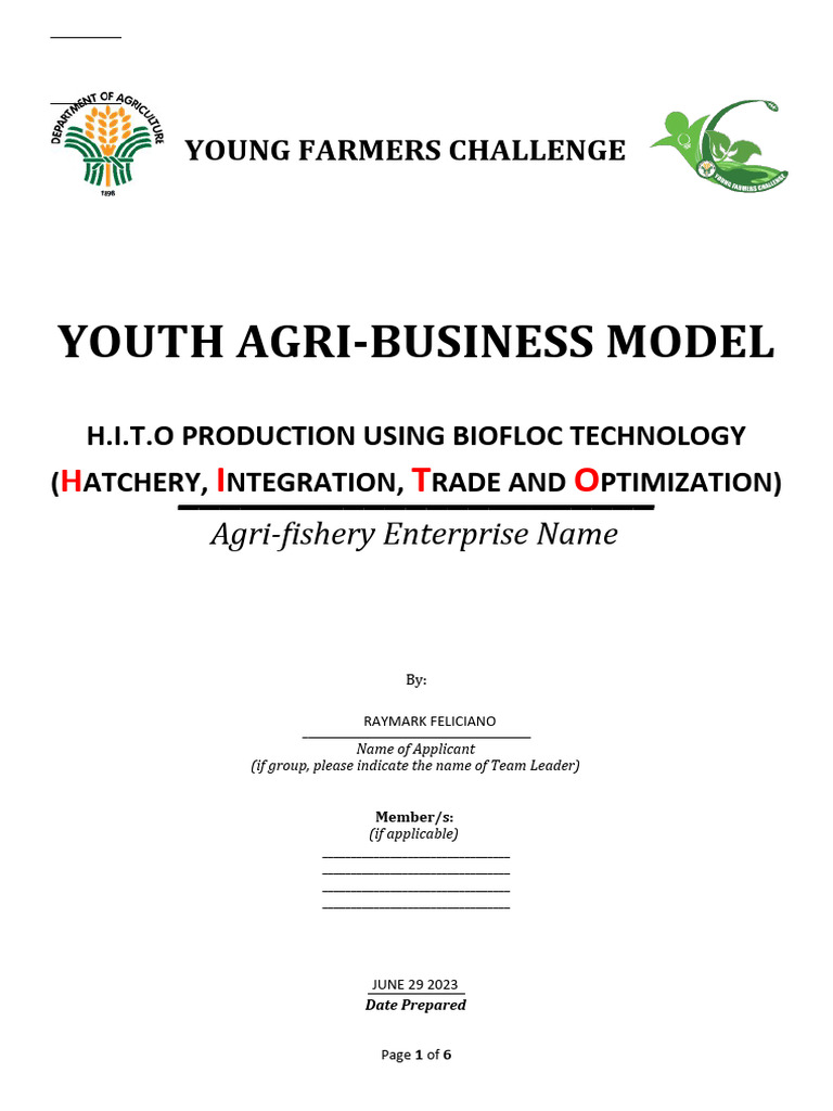 C. Yfc BMC Template | PDF | Expense | Agriculture
