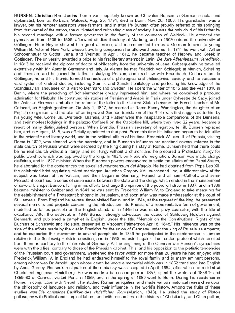 Bunsens Biblical Research | PDF
