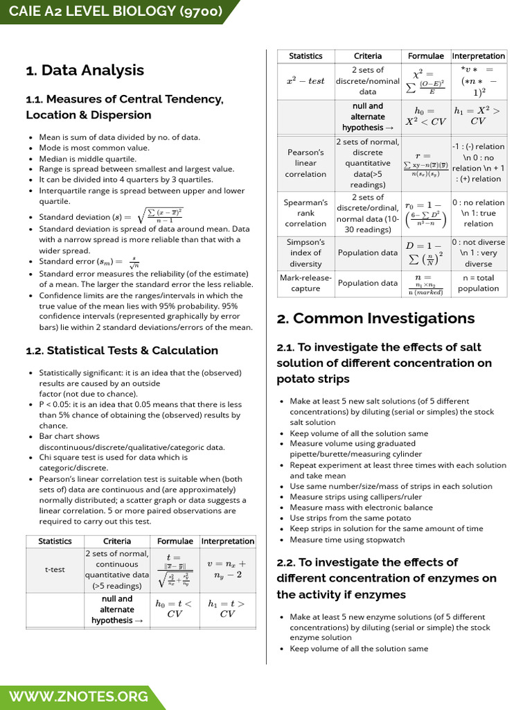 Caie A2 Level Biology 9700 Practical v1 | PDF | Agarose Gel Electrophoresis | Ph