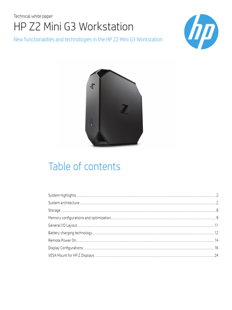HP Z2 Mini G2 | PDF