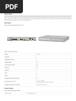 C1111-8P Datasheet: Quick Spec | PDF | Cisco Systems | Usb