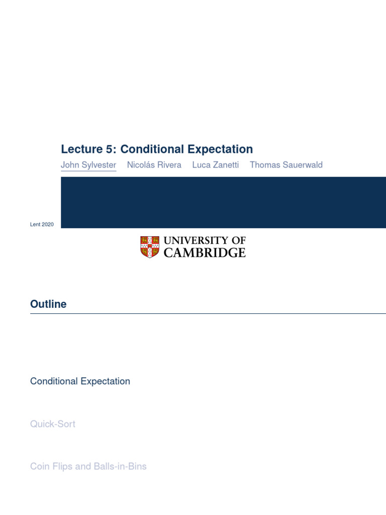 Lecture 5 | PDF | Statistics | Mathematical Analysis Lecture 5 | PDF | Statistics | Mathematical Analysis