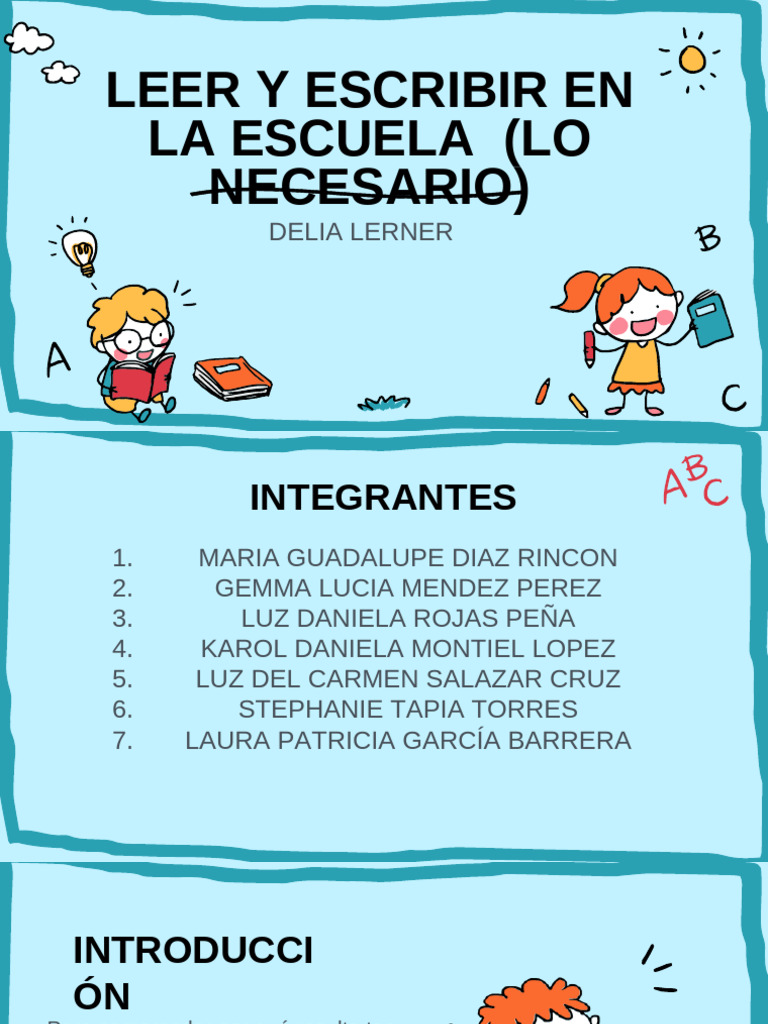 Leer y Escribir en La Escuela-1.pptx - 20240124 - 165208 - 0000 | PDF | Pensamiento | Enseñando