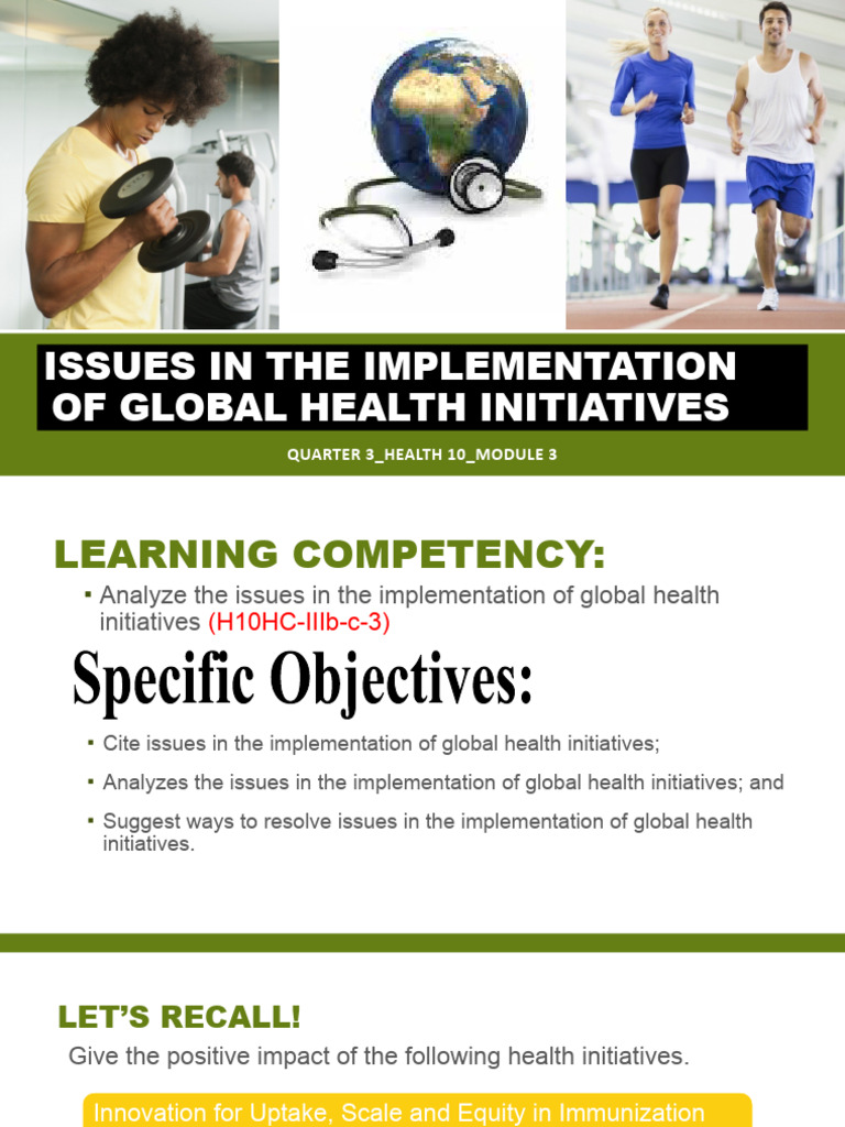 HEALTH - Q3 PPT-MAPEH10 - Lesson 3 (Issues in The Implementation of ...