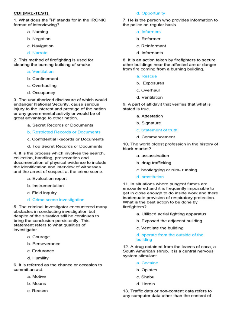 CDI Pre Test | PDF | Security Hacker | Malware