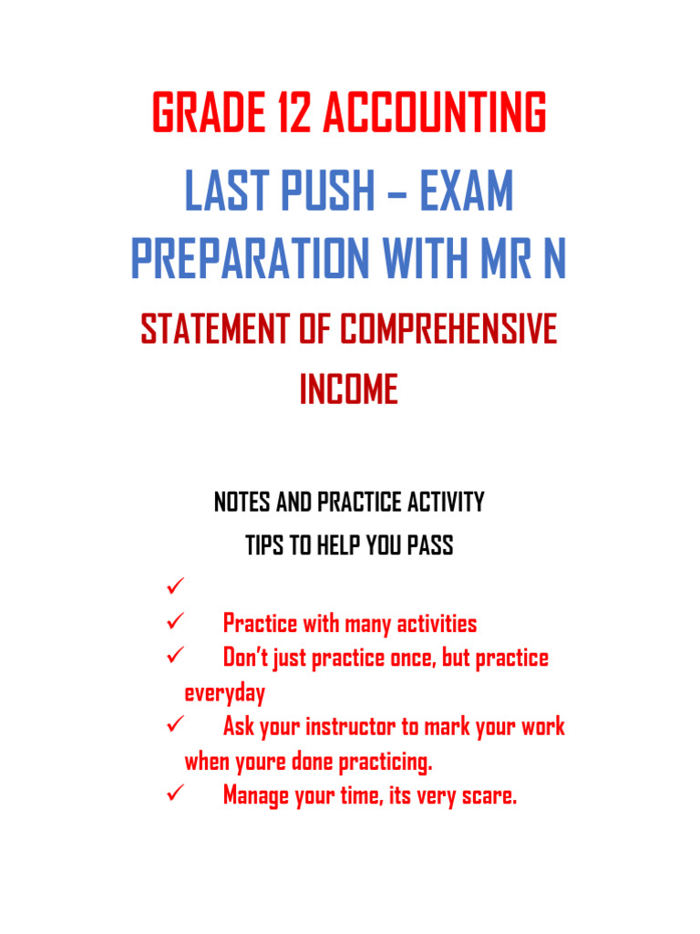 Grade 12 Accounting Exam Prep Guide | PDF | Depreciation | Interest