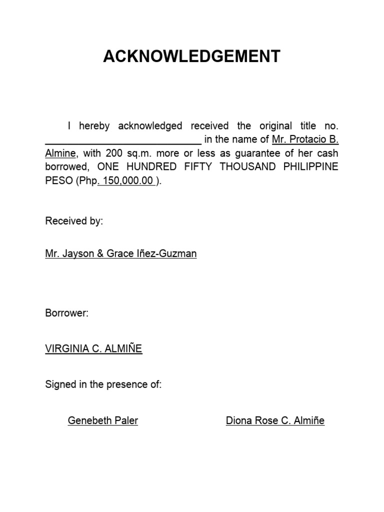 Acknowledgement | PDF