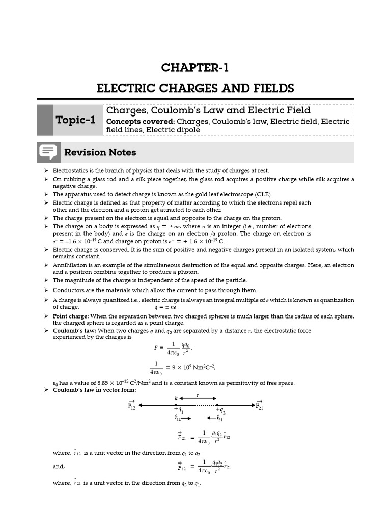 Electric Charges Fields | PDF | Electric Charge | Electron