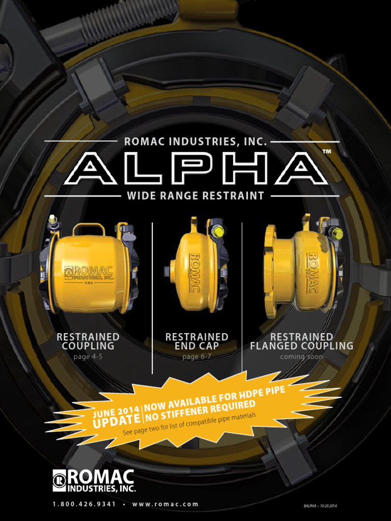 alpha-romac-wide-range-restraint-information-guide | PDF | Pipe (Fluid ...