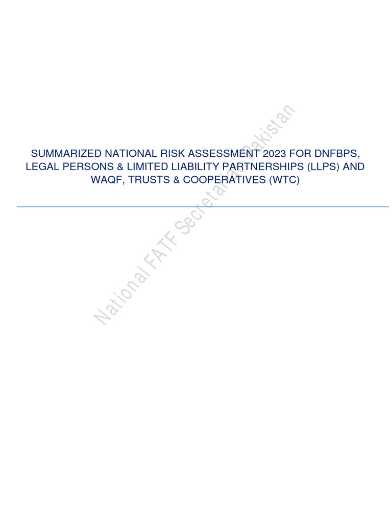NRA 2023 Summarized Version | PDF | Money Laundering | Terrorism Financing NRA 2023 Summarized Version | PDF | Money Laundering | Terrorism Financing
