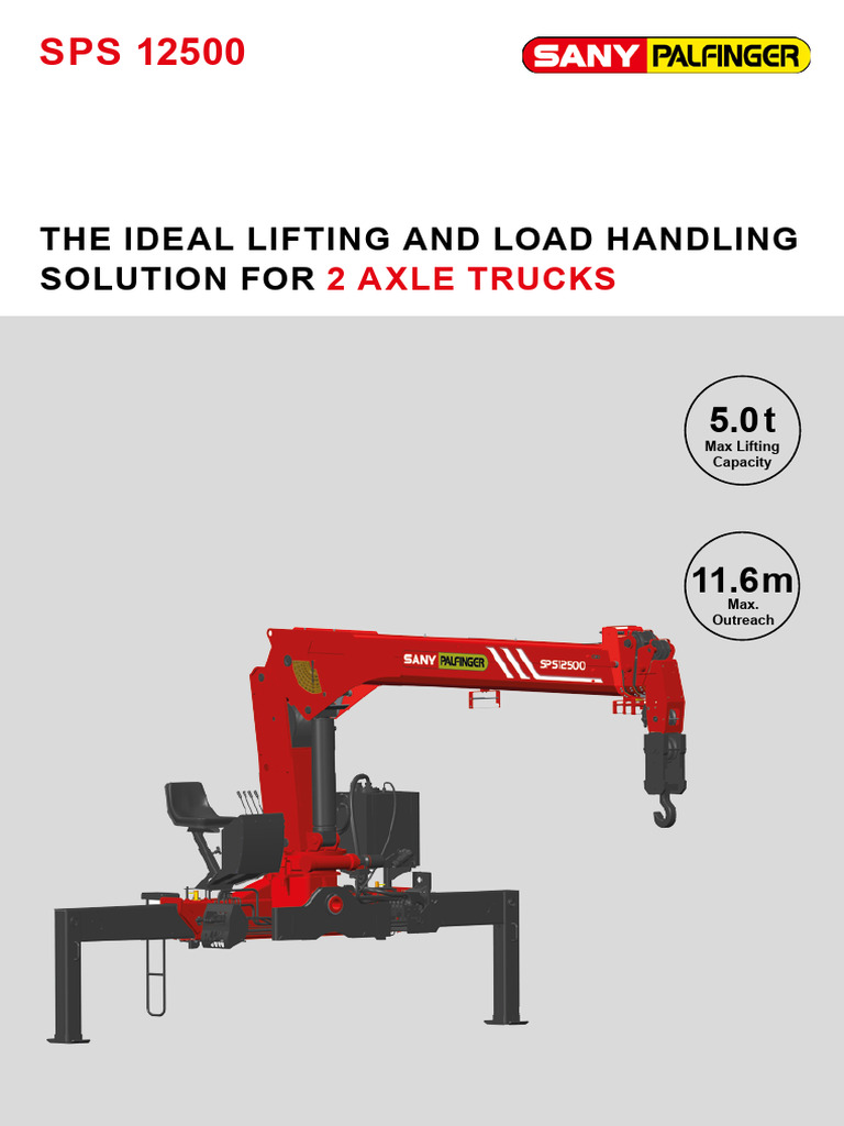 Spec Sany Palfinger 12500 | PDF | Crane (Machine) | Manufactured Goods