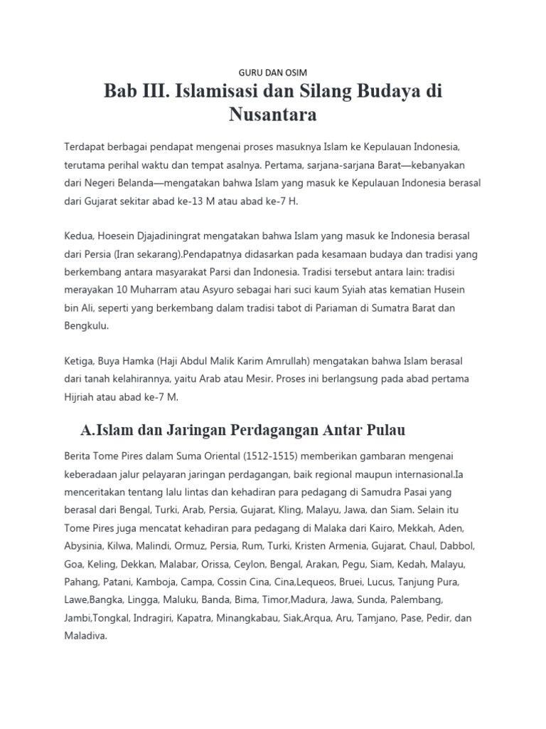 Islamisasi dan Budaya di Nusantara | PDF