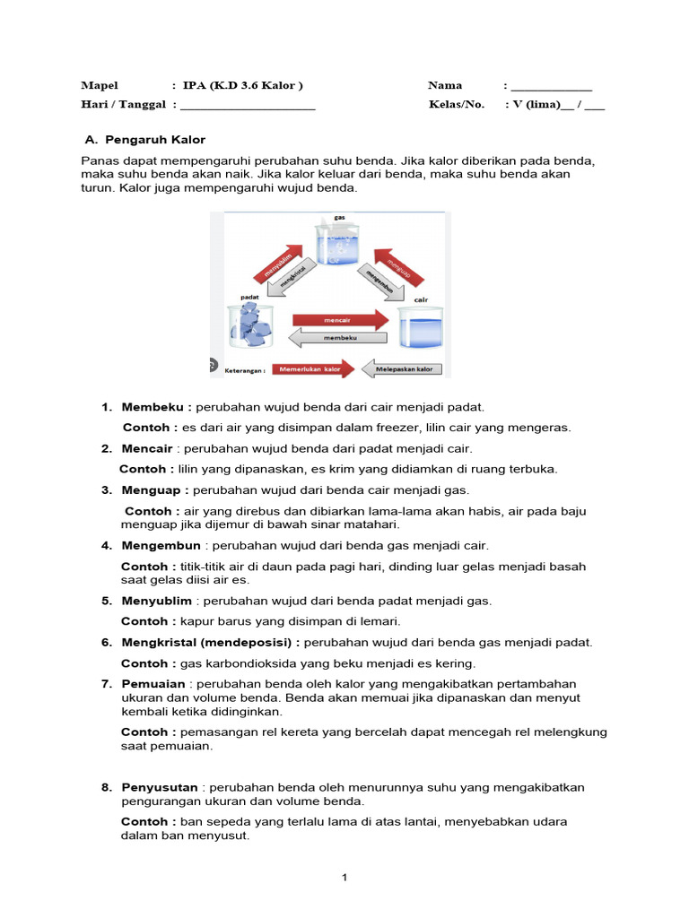 CATATAN 6 IPA KELAS 5 KALOR-editan | PDF