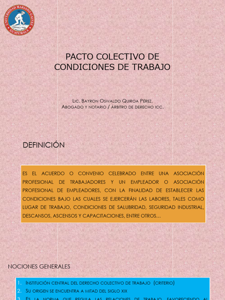 Pacto Colectivo de Condiciones de Trabajo | PDF | Derecho laboral ...