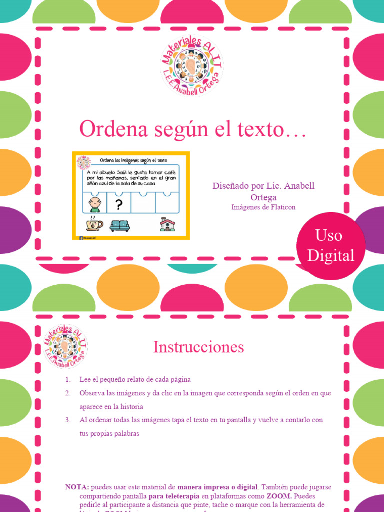 Juego de Ordenar Imágenes Narrativas | PDF | Cumpleaños