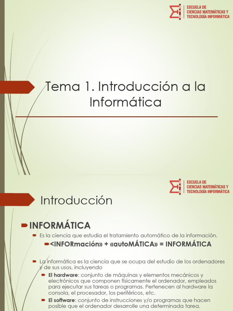 Tema1 Introduccion | PDF | Lenguaje de programación | Programa de computadora