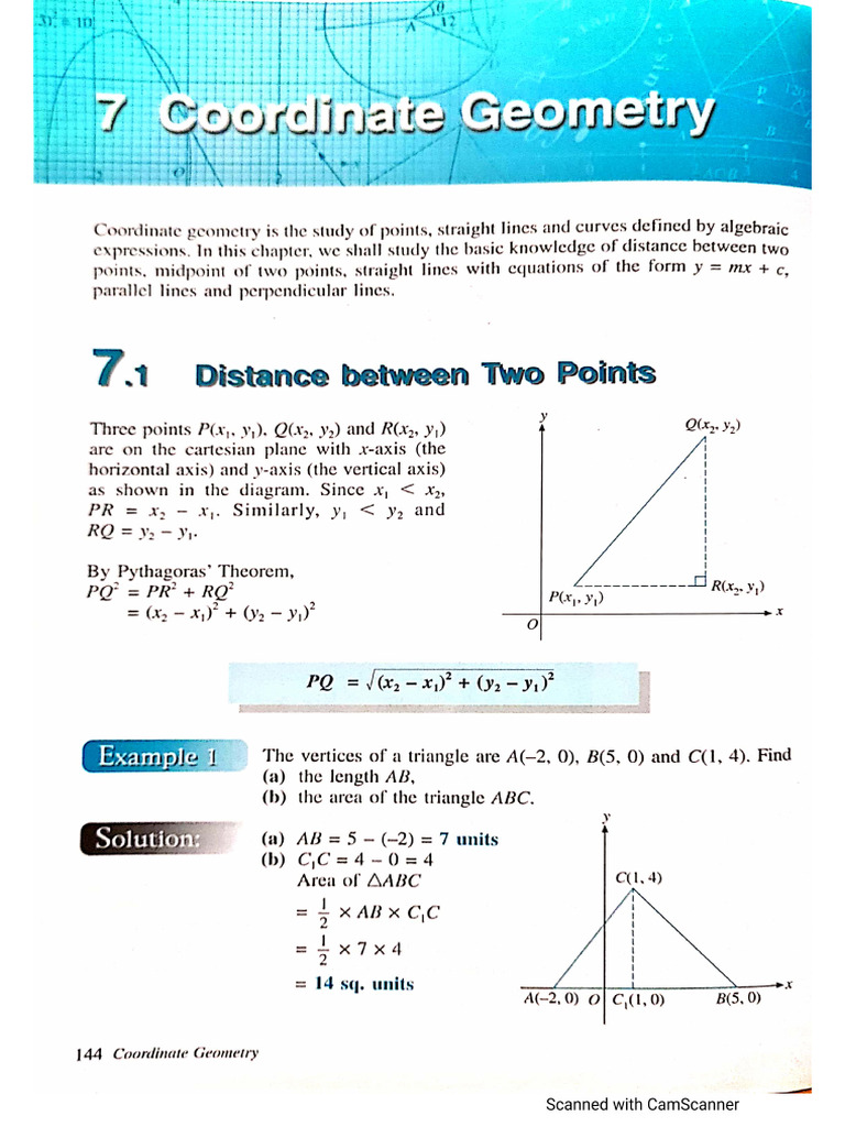 Chapter 7 Coordinate Geometry | PDF