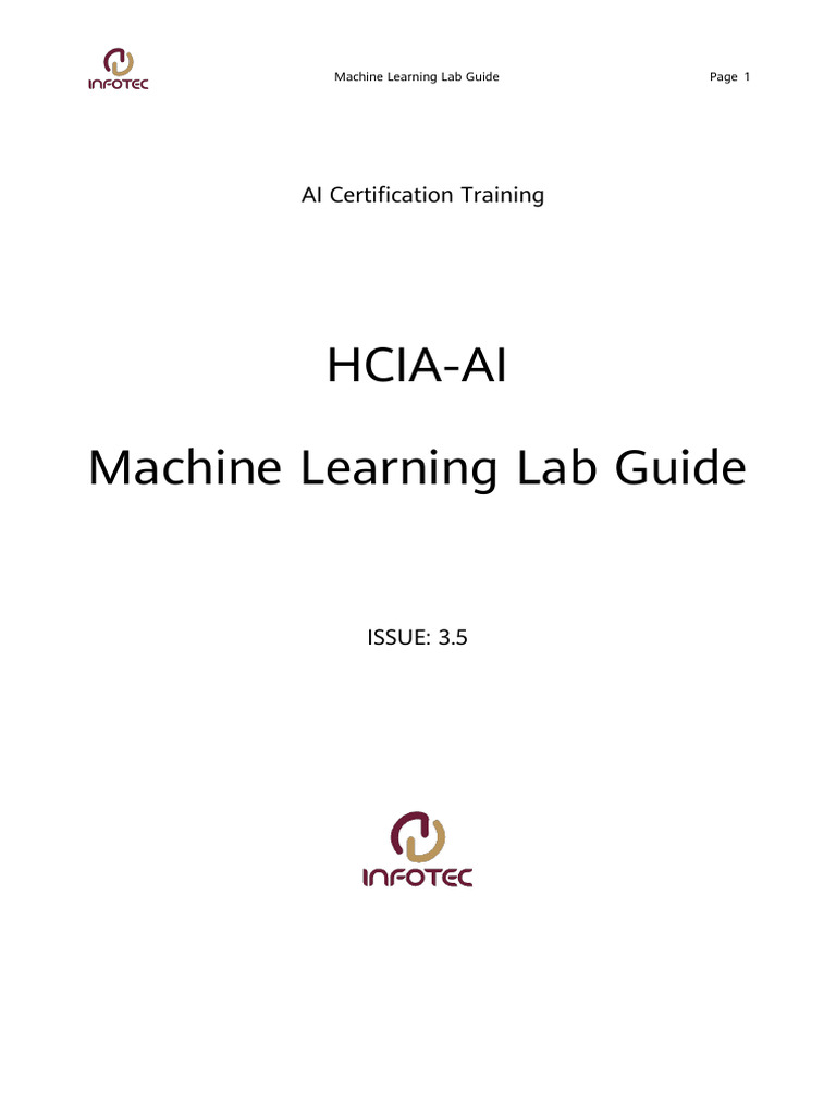 HCIA-AI Machine Learning Lab Guide | PDF | Machine Learning | Regression Analysis