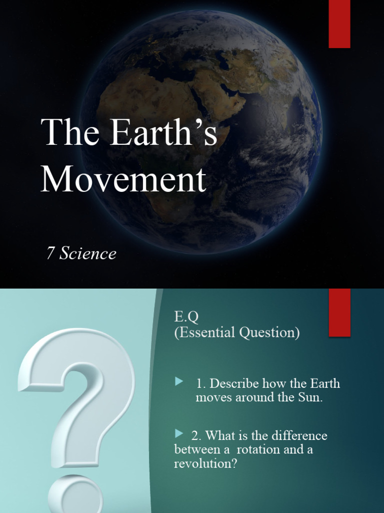 Earth science Rotation and Revolution ppt | PDF | Rotation | Earth