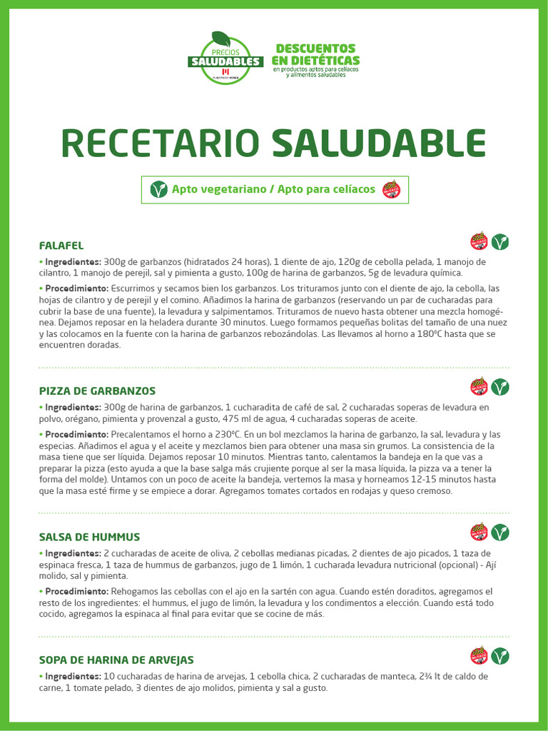 A4 Web Recetario Saludable | PDF | Alimentos | Cocina occidental
