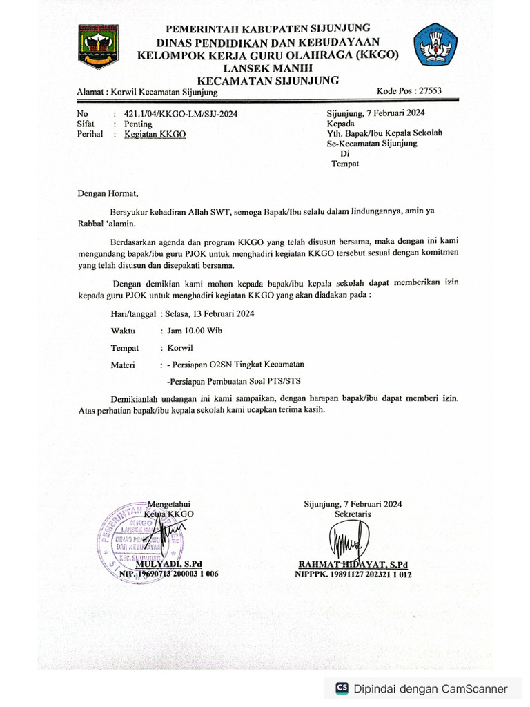 Undangan KKGO Februari | PDF