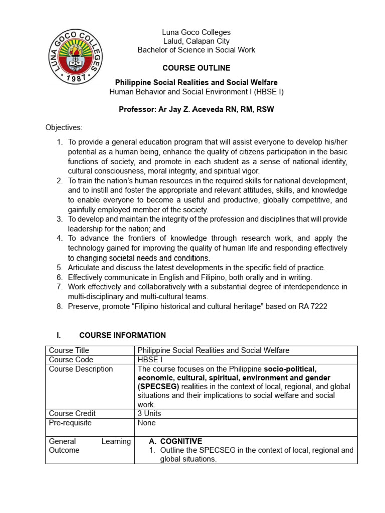 Philippine Social Realities in Social Work | PDF | Social Work | Poverty