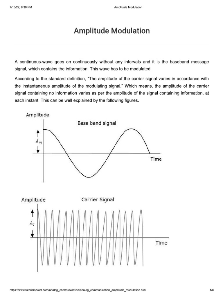 Amplitude Modulation 1 | PDF
