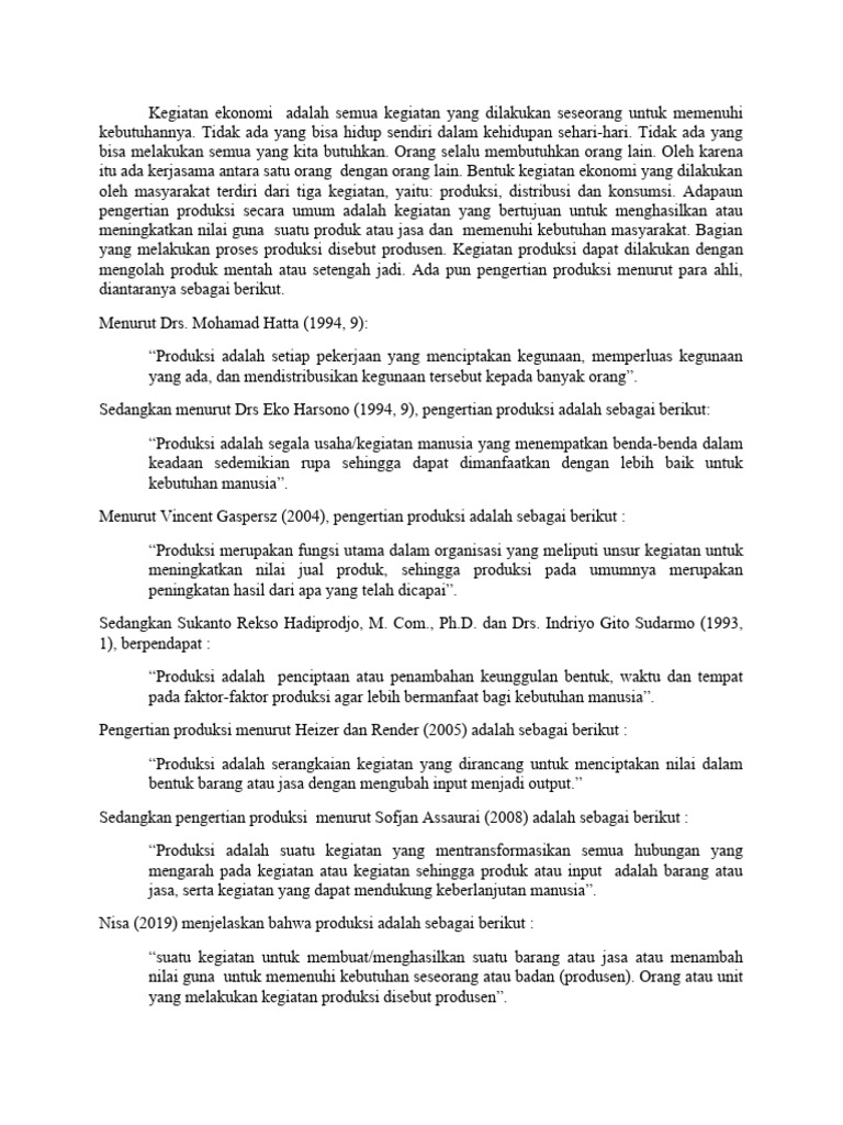 Materi Makalah Produksi | PDF