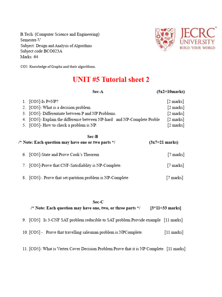 DAA Assignment - 5 - Tut1 | PDF