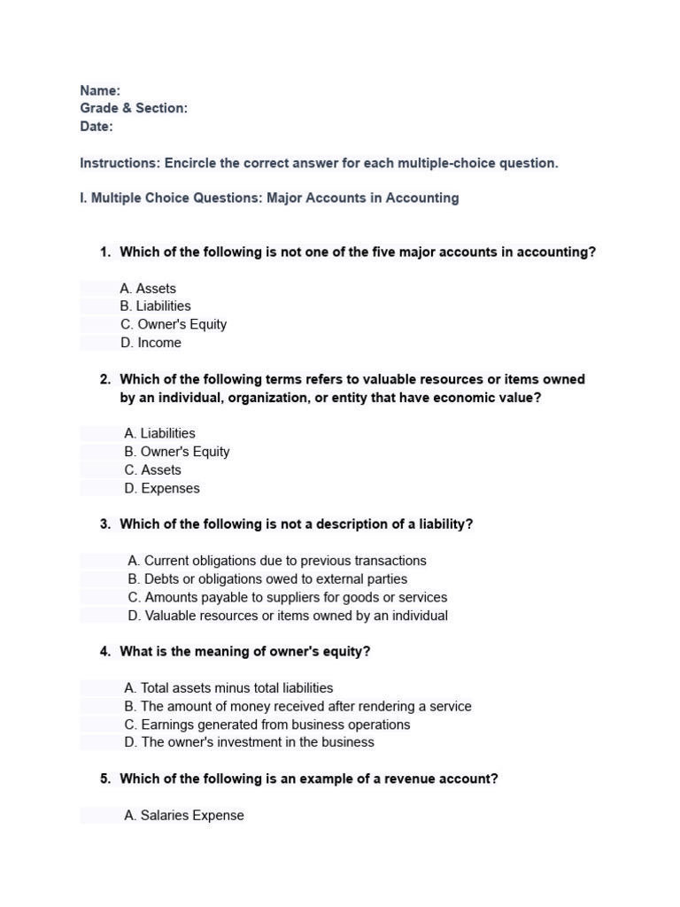 New TQ | PDF | Debits And Credits | Expense