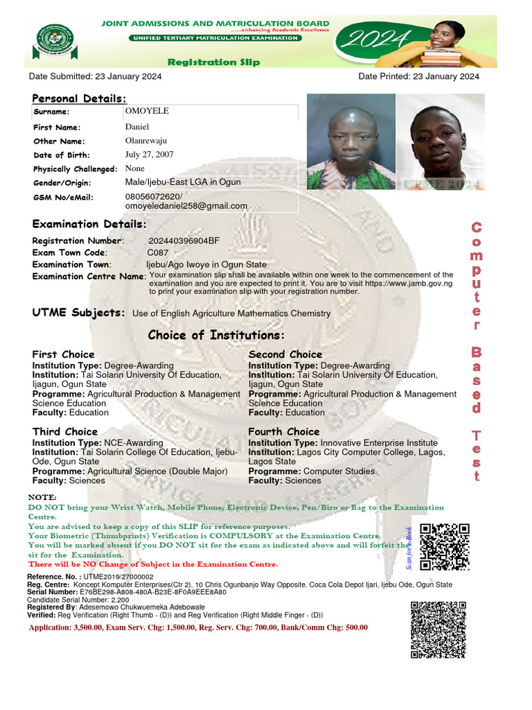 202440396904BF Omoyele | PDF | Computing