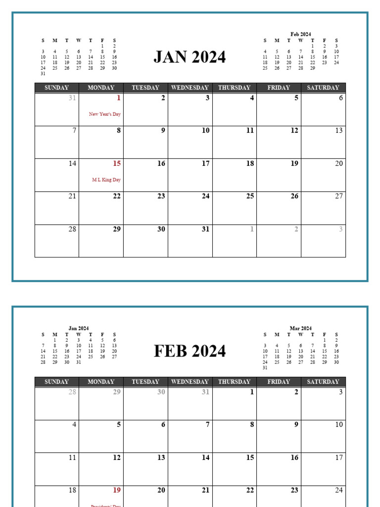 calender 2024 | PDF | Observances