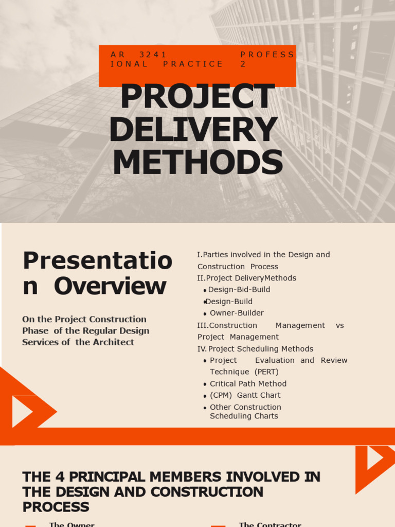 Project Delivery Methods - Ar3241ppt | Download Free PDF | General ...
